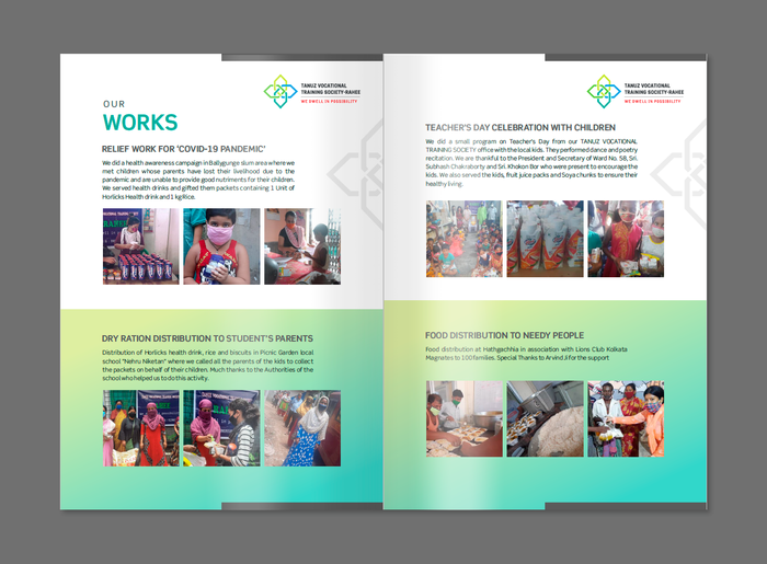 Profile Designed for an NGO by Sajjad Alam at Coroflot.com