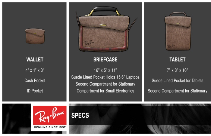 Ray-Ban Bag Collection by Joshua Finkel at Coroflot.com