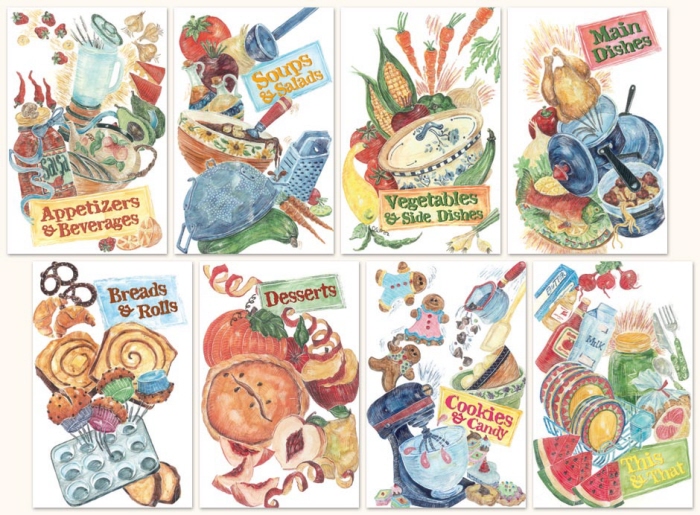 Fundraising Cookbook Covers & Divider Sets by tamara comer at Coroflot.com