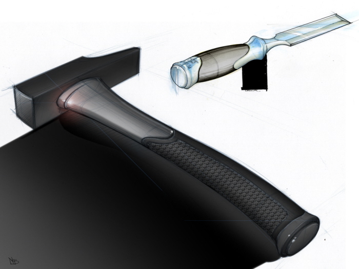 Samples of sketchs and 2D rendering by Nocliché Design at Coroflot.com