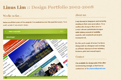 An upload by Linus Lim on Coroflot: to the project Portfolio