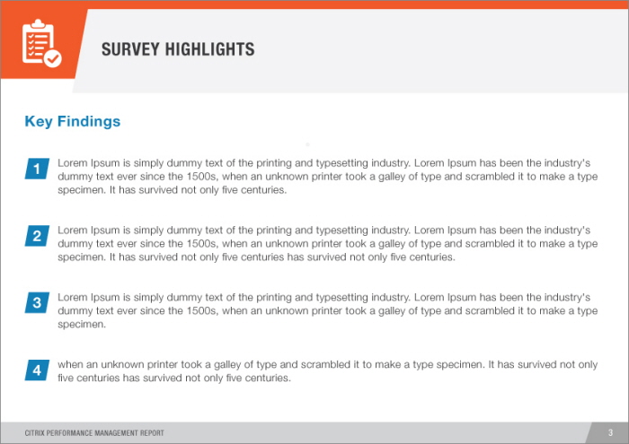 Survey Report Template Design by Madhu Barathi at Coroflot.com