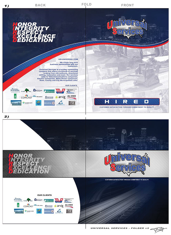 Universal Services - Branding by Paul Thomas at Coroflot.com