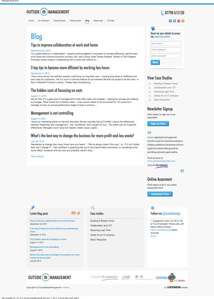 Outside In Management by Ben Henry at Coroflot.com