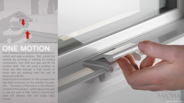 Milgard SmartTouch Window Latch by Tim Hulford at Coroflot.com
