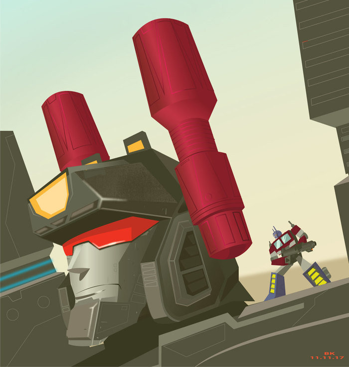 Metroplex drawing to final piece by Bobby Ketros at Coroflot.com