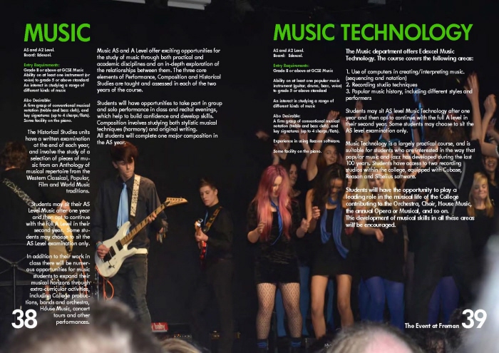 Freman College Sixth Form Prospectus by Chris Allan at Coroflot.com