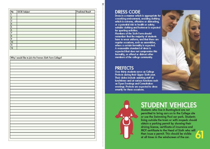 Freman College Sixth Form Prospectus by Chris Allan at Coroflot.com