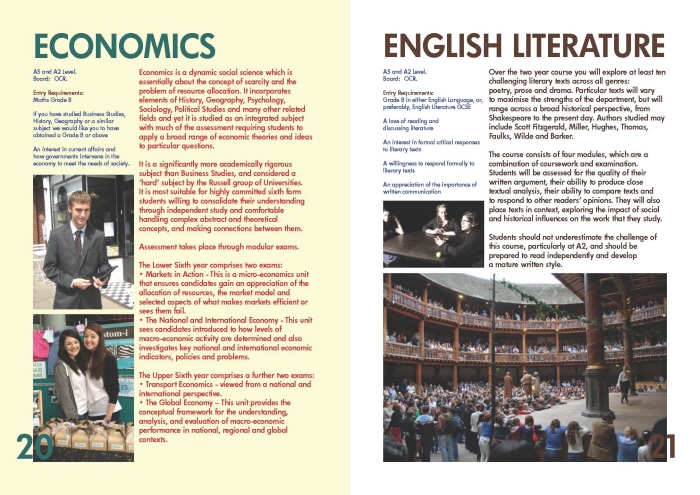 Freman College Sixth Form Prospectus by Chris Allan at Coroflot.com