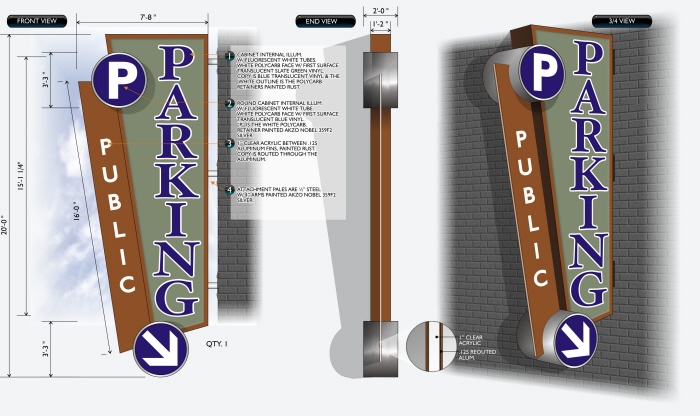 sign design & Shop drawings by Jim Walton at Coroflot.com