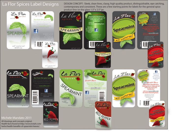 An upload by Michele Mandato on Coroflot: to the project La Flor Spices