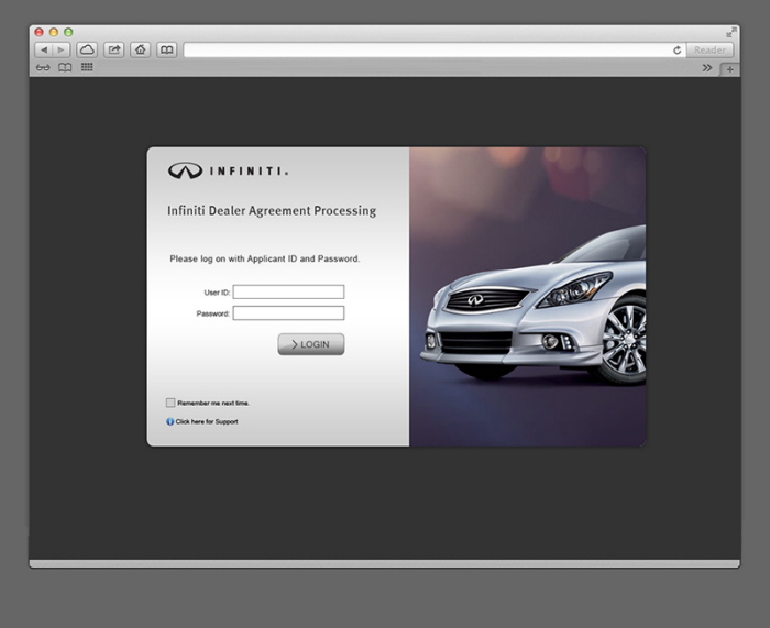 User interface design for Nissan/Infiniti Dealer Processing website. by ...
