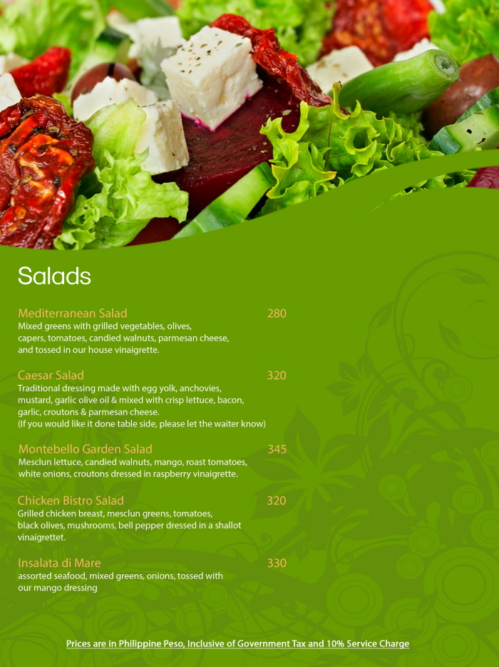 Food Menu, with actual photo of finished product by Antonio Jr. Paday ...