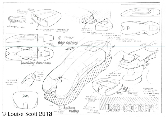 USB Memory Stick Concept by Louise Scott at Coroflot.com