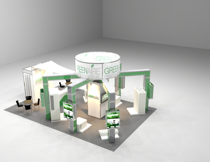 GreenAire Booth Design Proposal by Richard Gemaguim at Coroflot.com