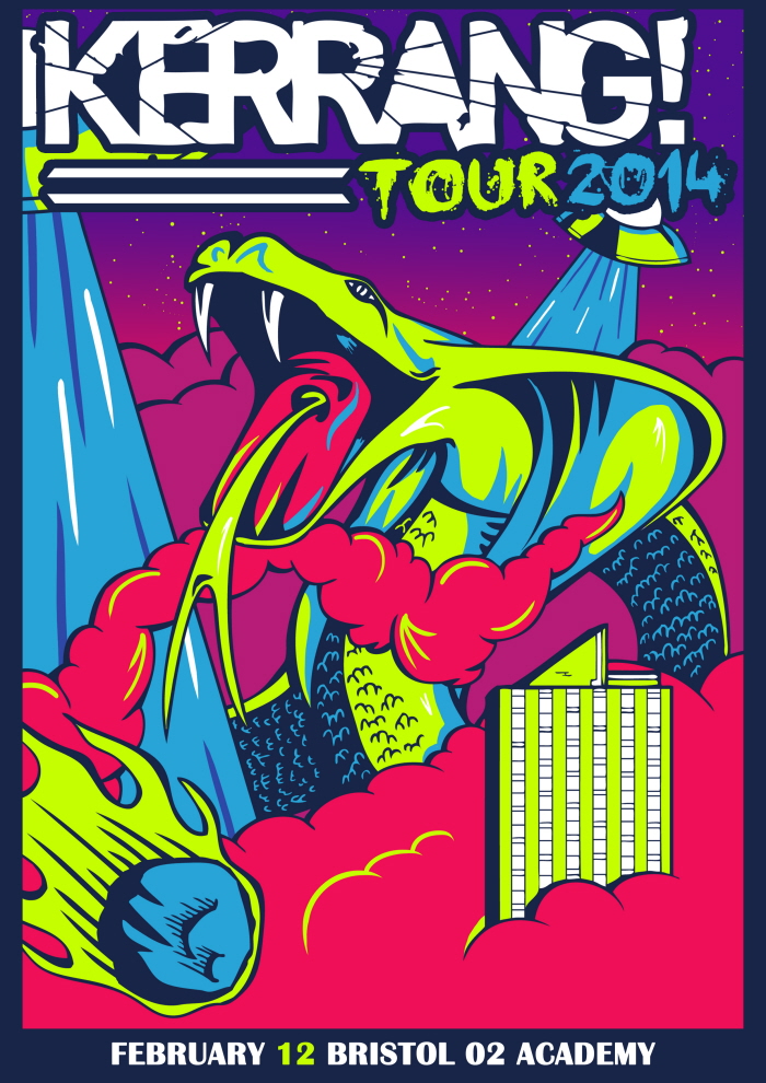 KERRANG! Tour 2014 Illustrated Posters by James McLarney at Coroflot.com