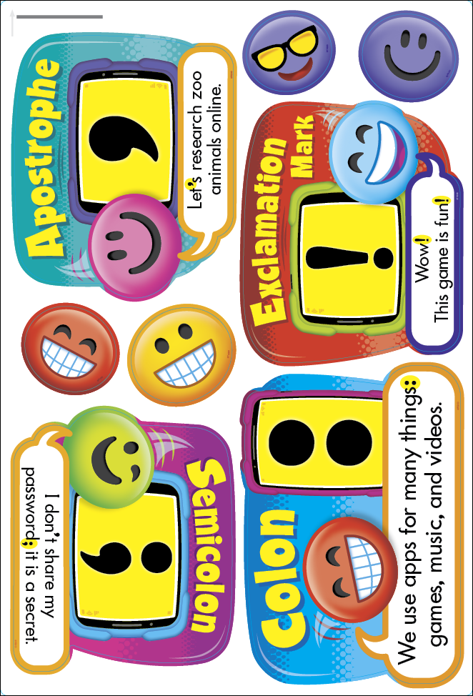 Emoji Punctuation Bulletin Board Set by Heidi Haakenson at Coroflot.com