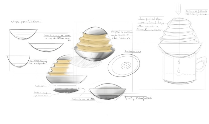 An upload by Colin Schmidt on Coroflot: to the project GoodBrew Sketching