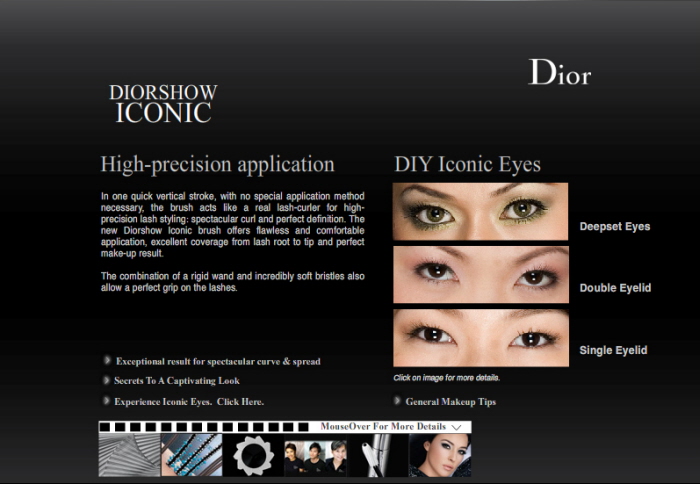 Dior Website Design by rachel lee at Coroflot.com