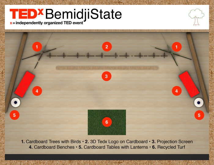 TEDx Stage Design by Krista Lauer at Coroflot.com