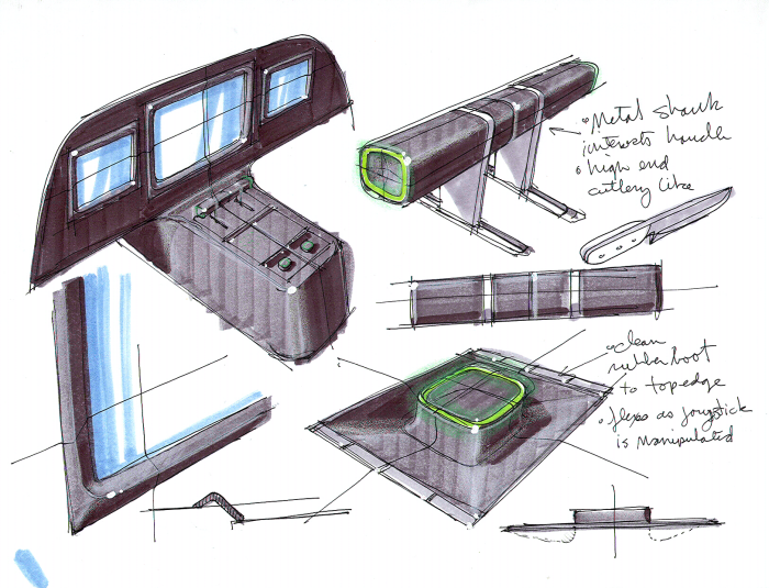 hand held product sketch development by Ronald Lytel at Coroflot.com