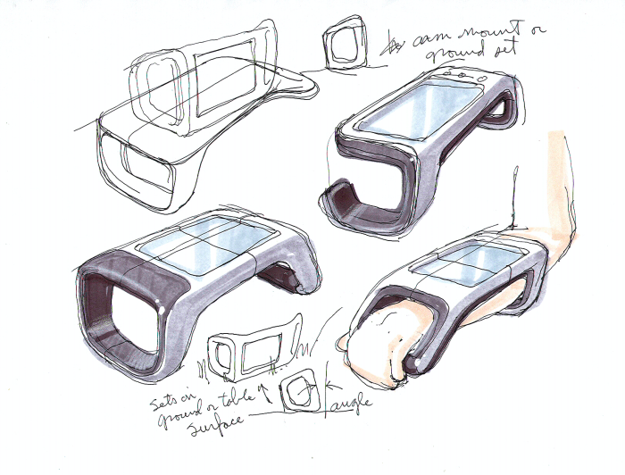 wearable product sketch development by Ronald Lytel at Coroflot.com