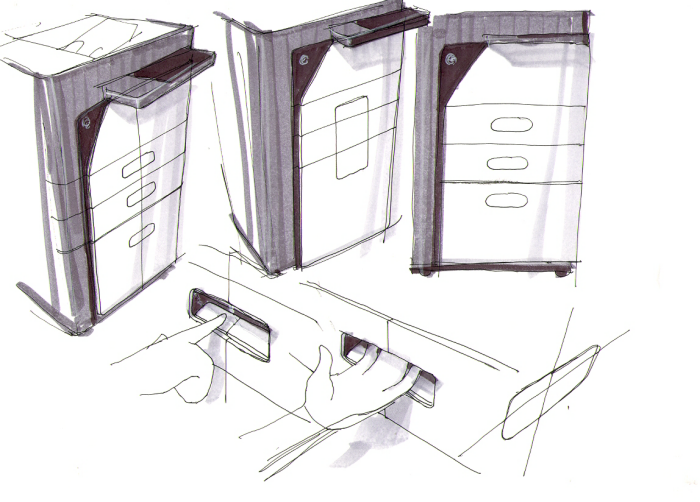 hand held product sketch development by Ronald Lytel at Coroflot.com