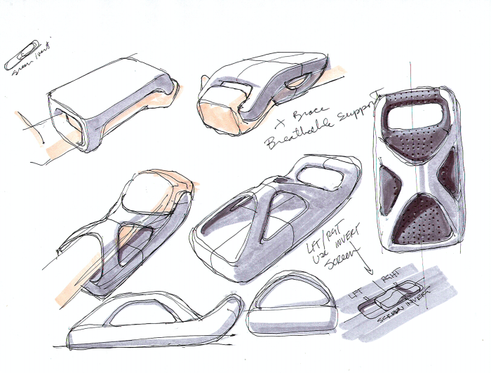 wearable product sketch development by Ronald Lytel at Coroflot.com