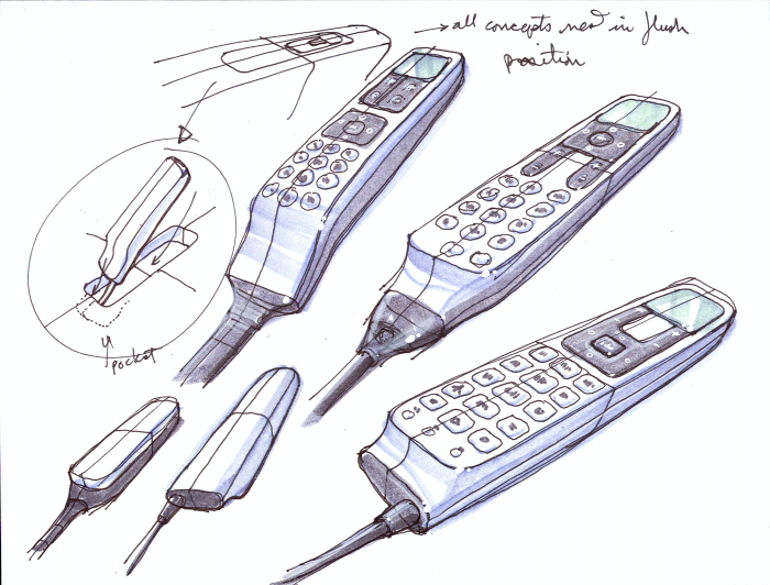 hand held product sketch development by Ronald Lytel at Coroflot.com