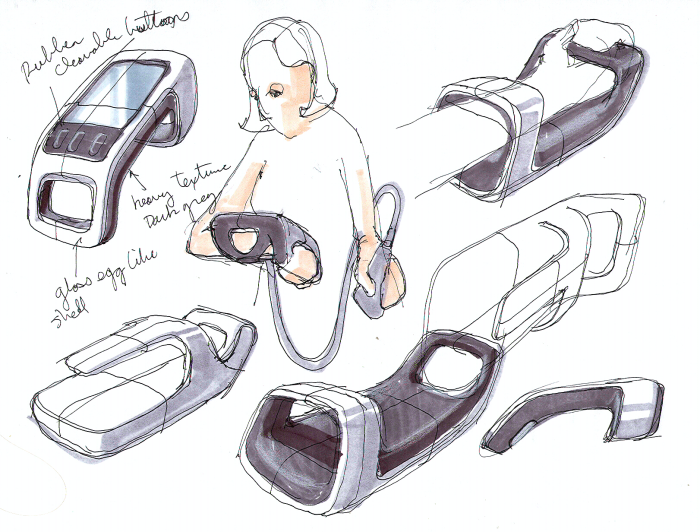 wearable product sketch development by Ronald Lytel at Coroflot.com