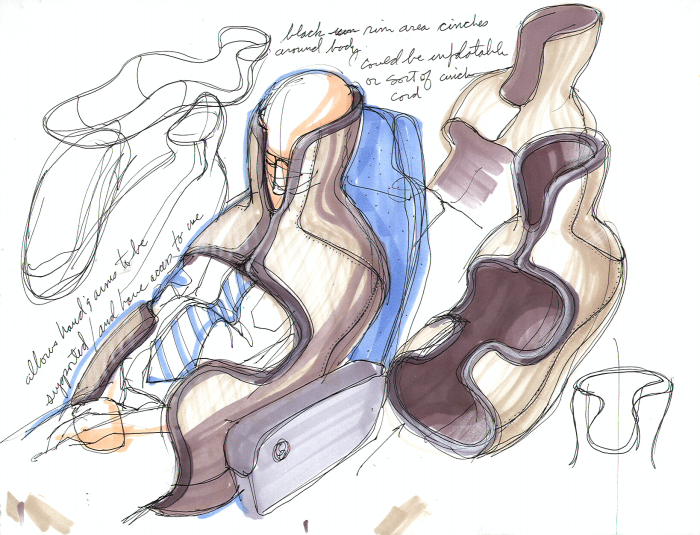 wearable product sketch development by Ronald Lytel at Coroflot.com