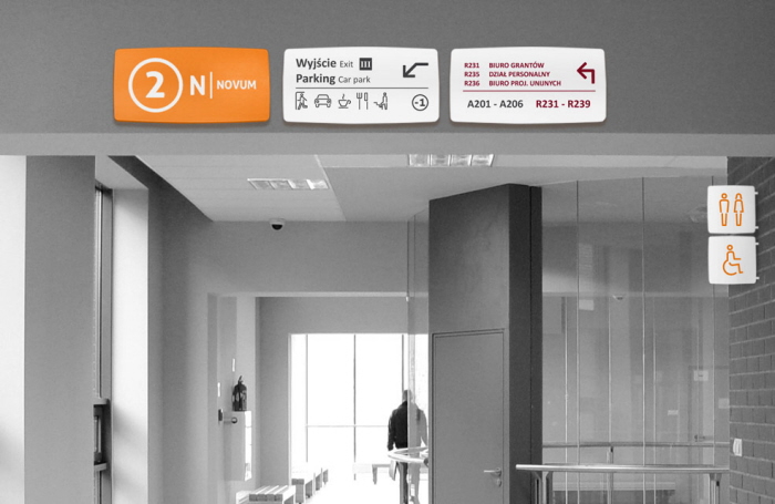 Wayfinding System for colage / university. by JUST BRAND at Coroflot.com