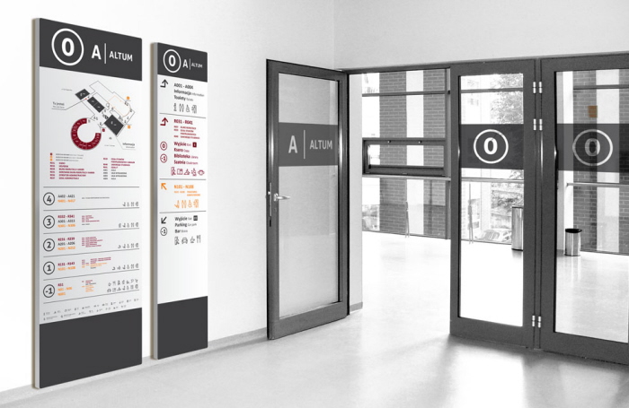 Wayfinding System for colage / university. by JUST BRAND at Coroflot.com