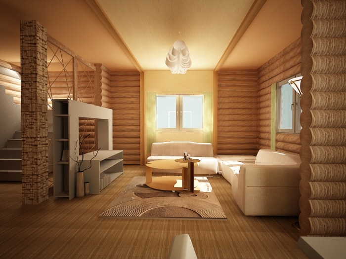 An upload by Mitko Mitkov on Coroflot: to the project LOG HOUSE