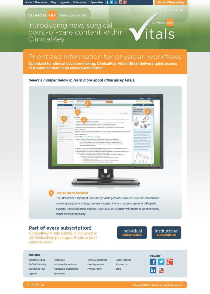 ClinicalKey Vitals Branding and Launch by Scott Iverson at Coroflot.com