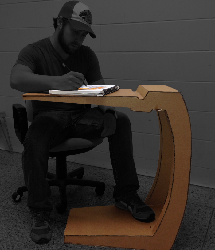 An upload by CARL WEAVER on Coroflot: to the project Urban Cardboard Furniture: Fall 2013