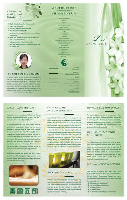 Lai Acupuncture: Business Card & Brochure by Michael Shtadtlender at ...