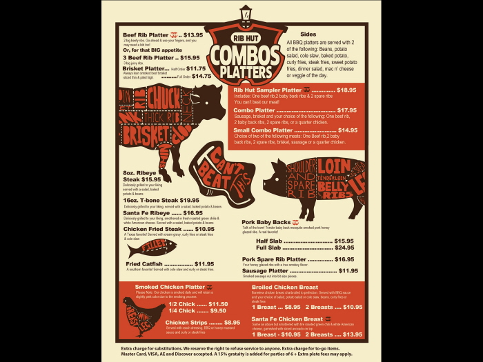 Rib Hut Menu by Gabriel Escandon at Coroflot.com