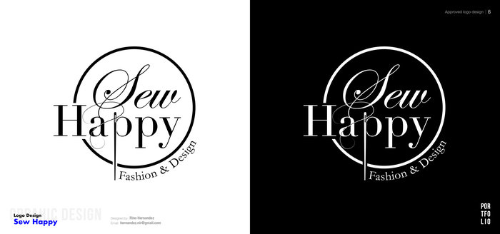 Sew Happy Logo Design by Rino Hernandez at Coroflot.com