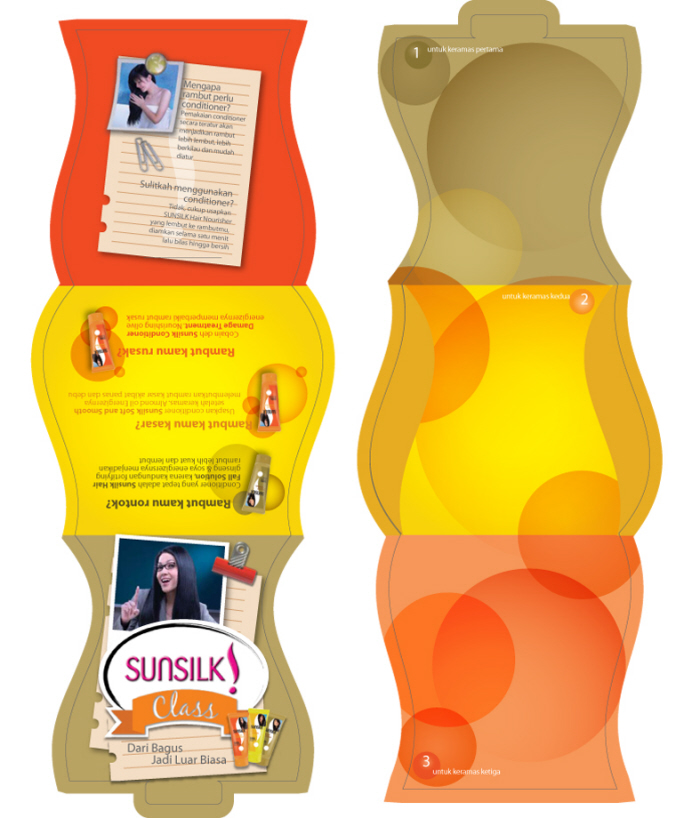 Unilever leaflet and sampling leaflet by Elisabeth Putri at Coroflot.com