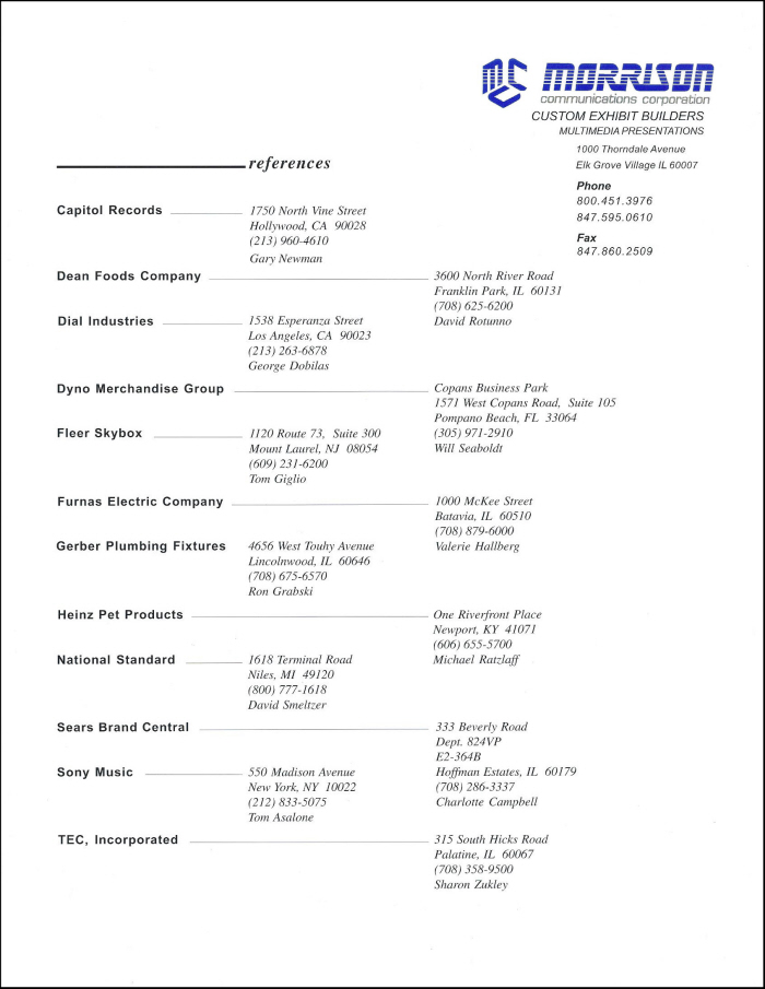 An upload by Kirsten Sidelnyk on Coroflot: to the project Morrison Communications Corporation