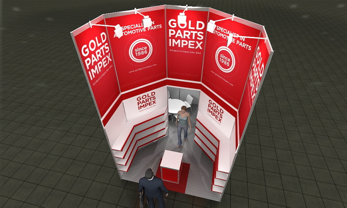 Exhibition Stand - Gold Parts Impex by Michal Kana at Coroflot.com