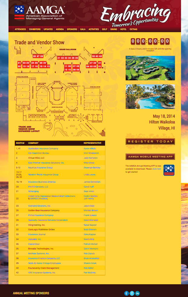 AAMGA 2014 Annual Meeting Website by Mark Stackhouse at Coroflot.com