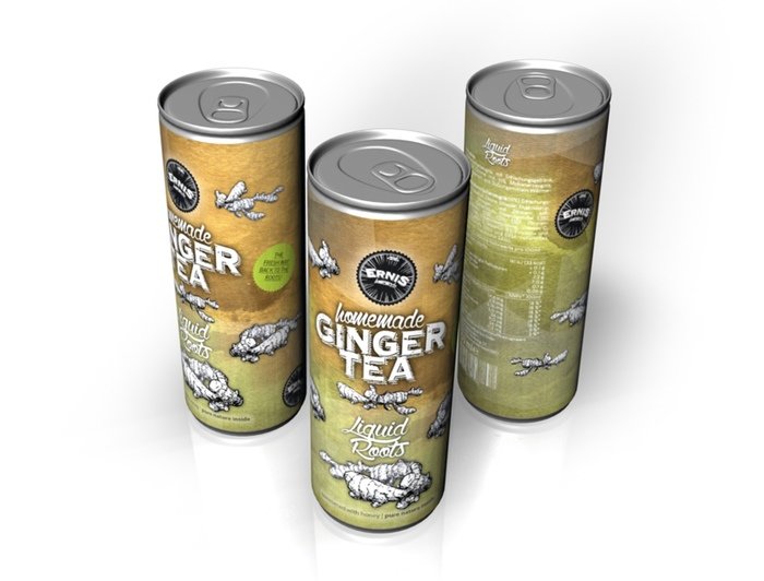 GINGER TEA CAN,, Packaging Design by Daniela Stockenhuber at Coroflot.com