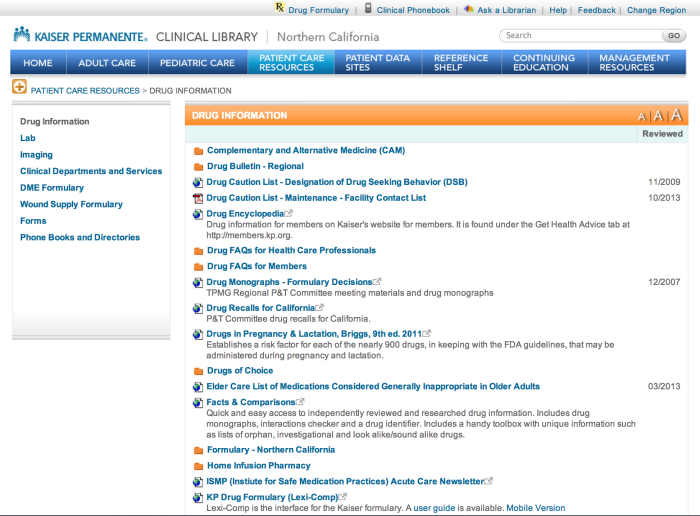 Clinical Library - Kaiser Permanente by Danielle Demerlé at Coroflot.com