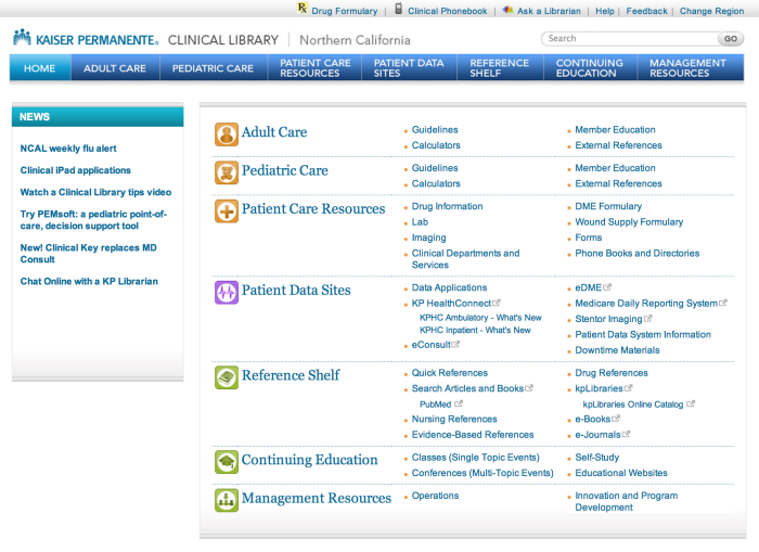 Clinical Library - Kaiser Permanente by Danielle Demerlé at Coroflot.com
