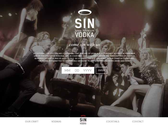 Sin Vodka by AppMe Solutions at Coroflot.com