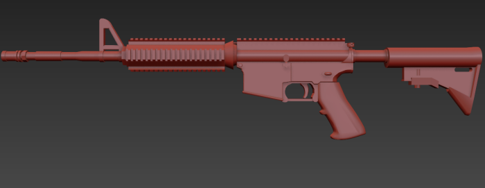 M4 Carbine Weapon System Model + Texture by Tony Simmering at Coroflot.com
