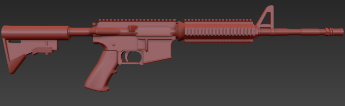 M4 Carbine Weapon System Model + Texture by Tony Simmering at Coroflot.com