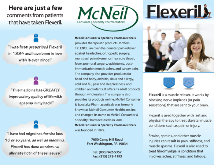 Flexeril Brochure by Tony Roberts at Coroflot.com